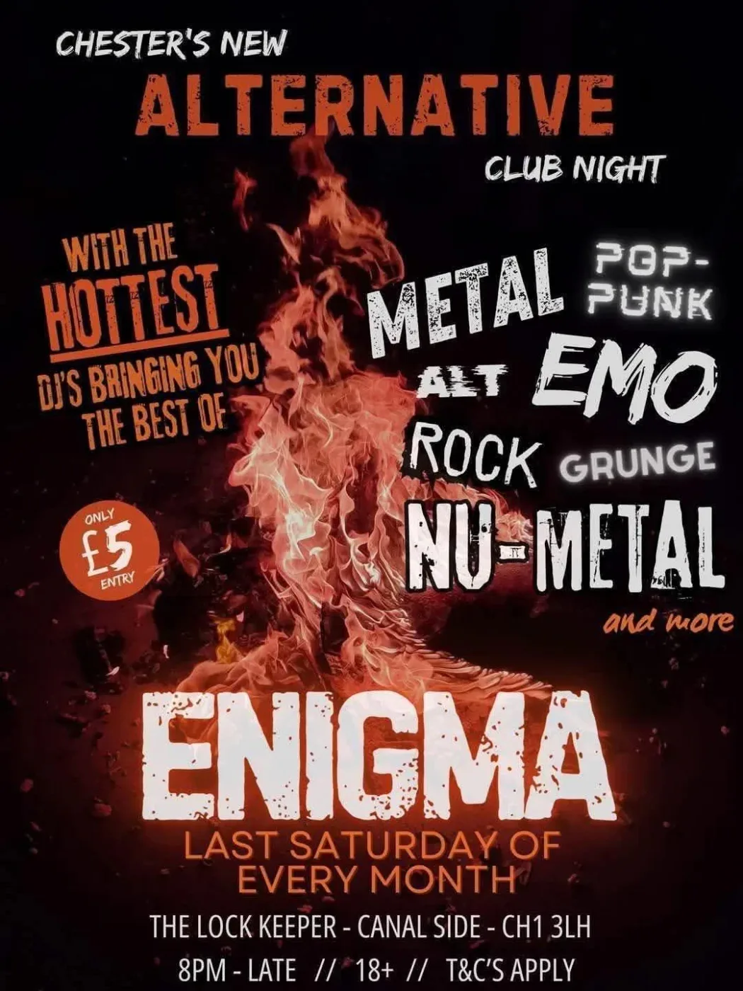 Enigma Alternative Club Night | What's On in Chester | TTDC